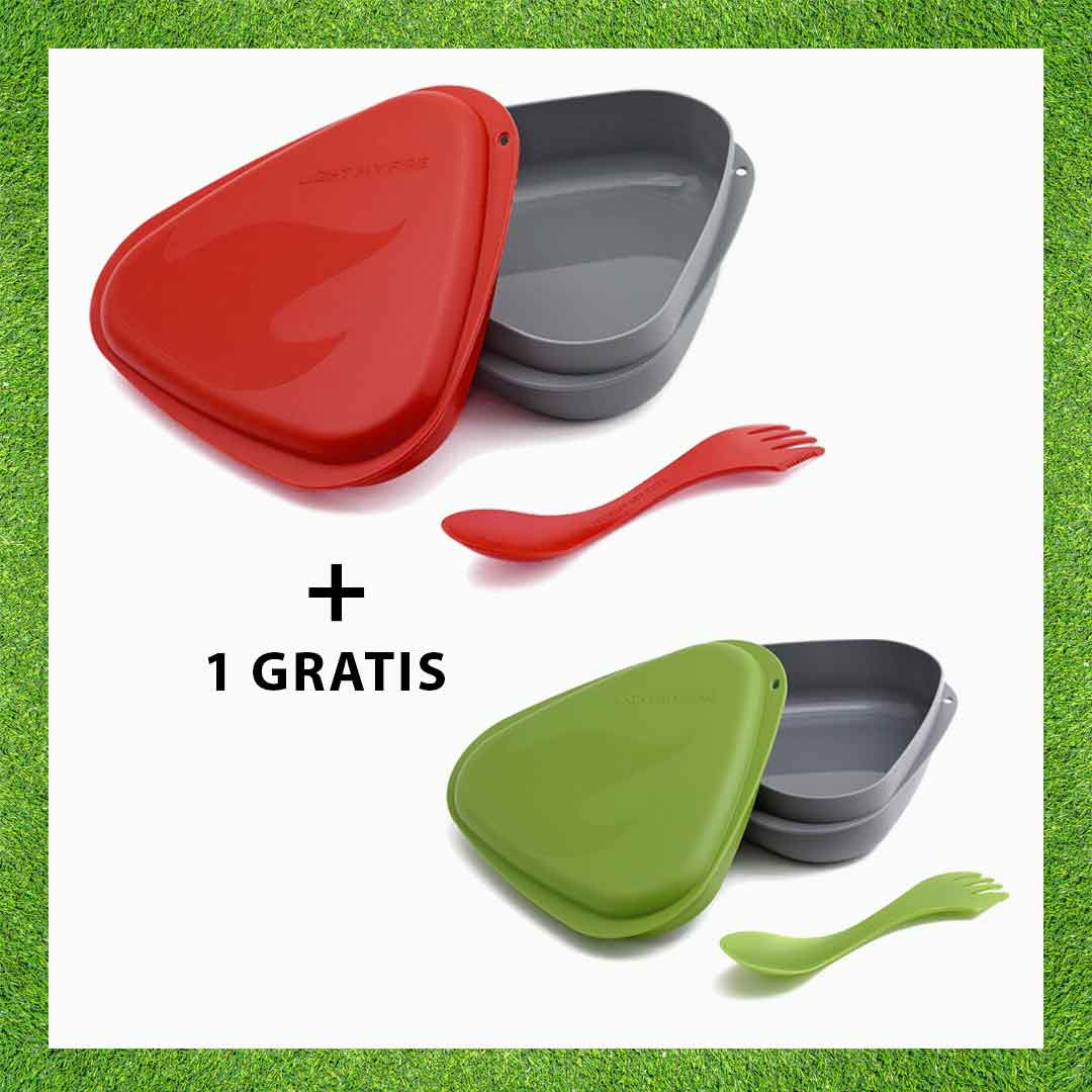 Posuda za jelo s priborom LUNCH BOX Crvena - LIGHT MY FIRE